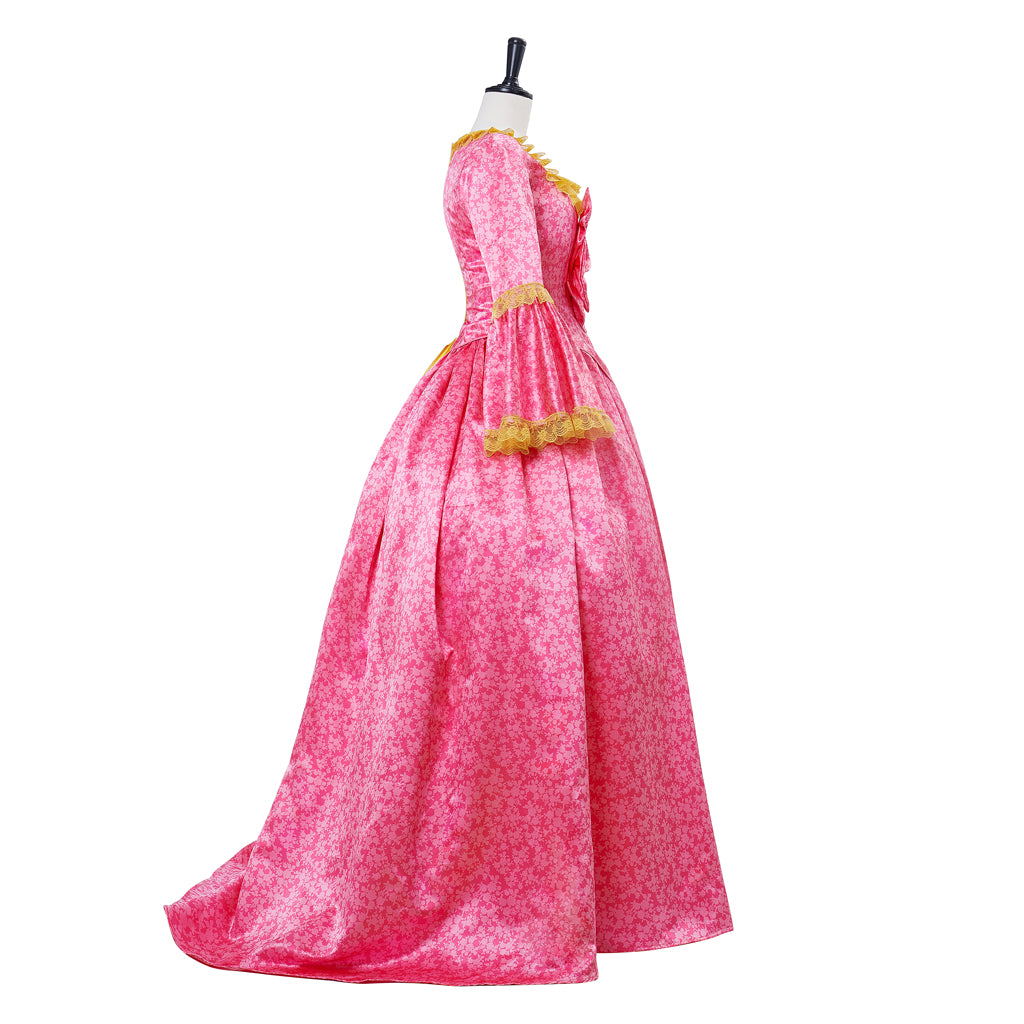Georgian Period Dress | Pink Satin Georgian costume – TwirlingDresses
